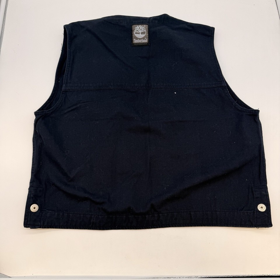 Vintage 1996 Timberland Weathergear Utility Vest Mens L Rugged Wear | eBay