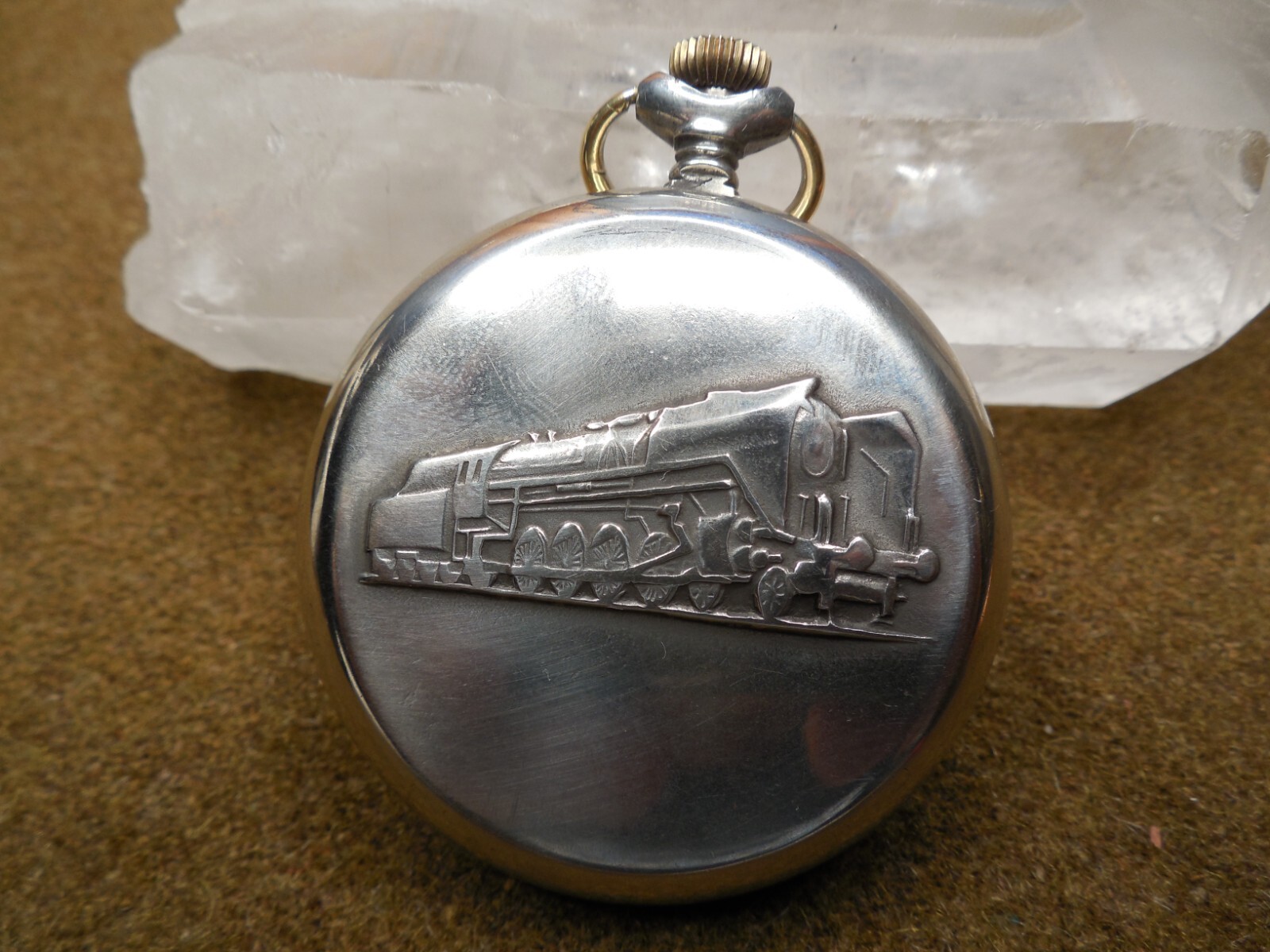 VINTAGE,HELBROS,OPEN FACE, POCKET WATCH 17J,,Sz16,,SERVICED,RAILROAD ...