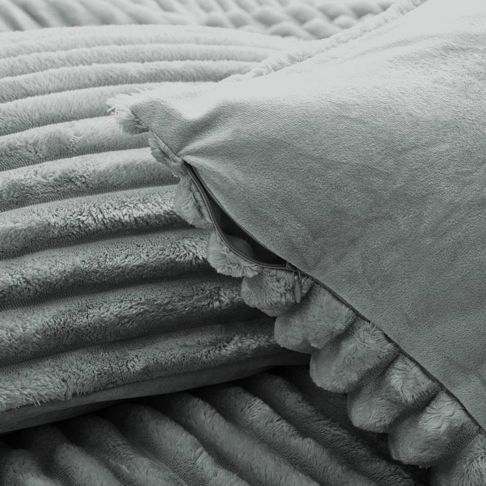 Super Soft Warm Fluffy Fleece Flannel Comforter Sets Faux Fur Bed ...