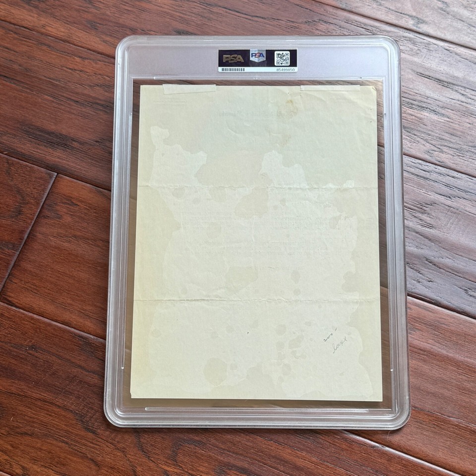 JOHN F. KENNEDY * PSA * Senate AUTOGRAPH Veterans Assistance Letter ...