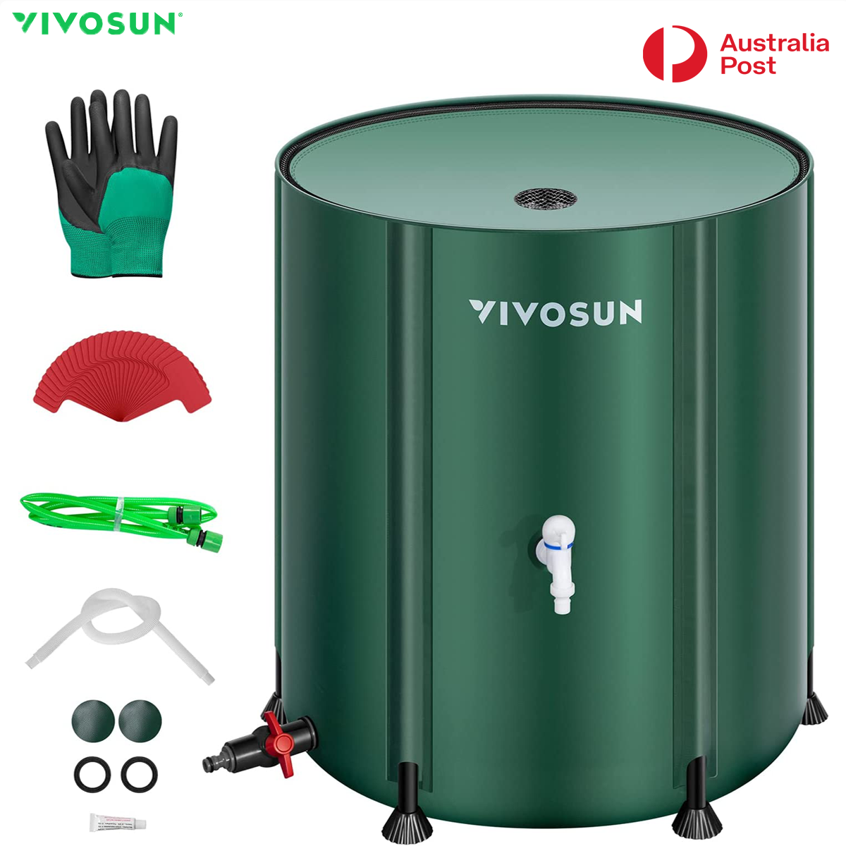 VIVOSUN 500L Water Rain Storage Tank Collapsible Camping Hydroponic ...