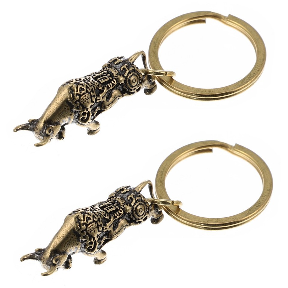 2pcs New Year Pendants Decorative Retro Pendants Key Chain Decors ...
