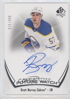 2021-22 SP Authentic Auto Future Watch /999 Brett Murray #116 Rookie ...