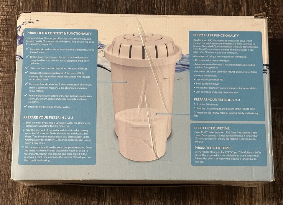 3 Pack Invigorated Water PH001 & PH002 Alkaline Water Filters NEW! | eBay