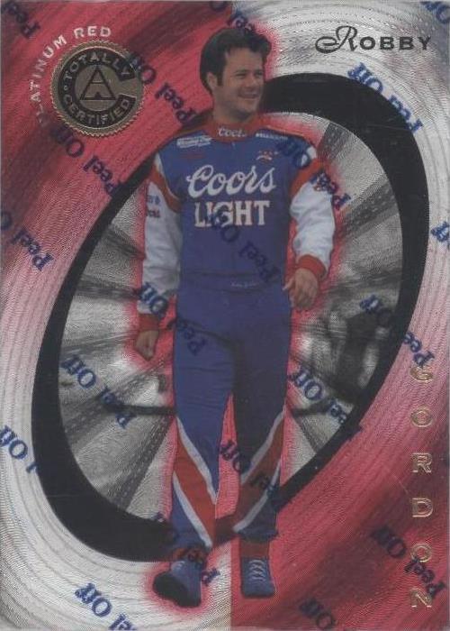 1997 Pinnacle Totally Certified - Robby Gordon #11 Platinum Red /2999 ...