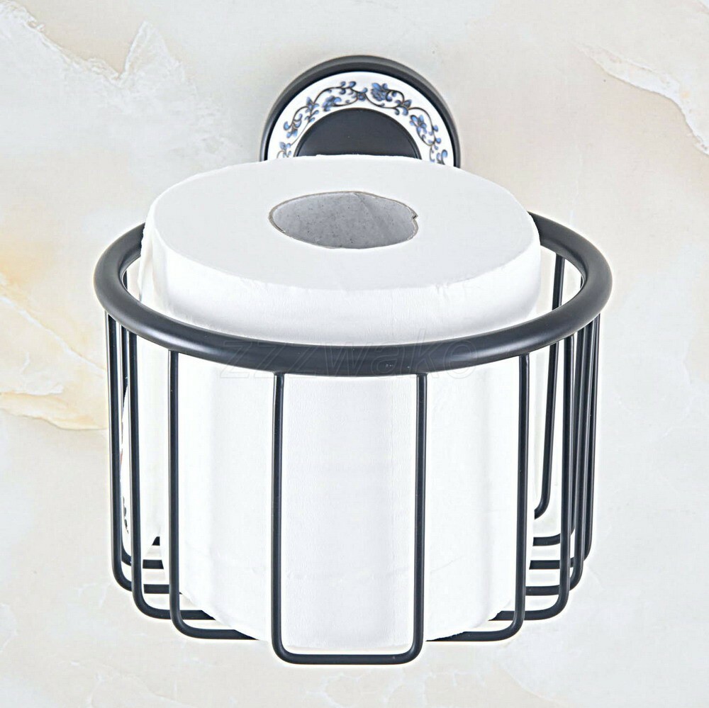 Oil Rubbed Bronze Wall Mounted Bathroom Tissue Boxes Paper Roll Holder ...