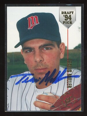 1994 Topps Stadium Club TRAVIS MILLER Signed Card autograph auto TWINS ...