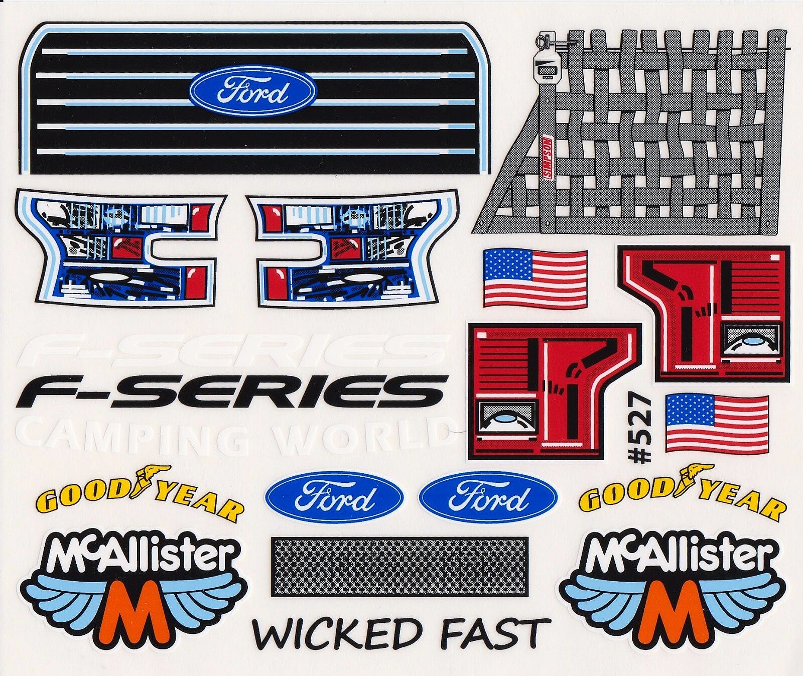 1:10 RC Clear Lexan Body Shell with Decals -Ford Nastruck for 1:10 RC ...