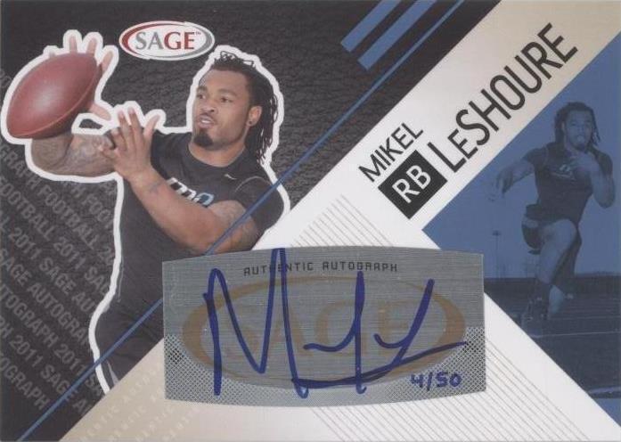 2011 Sage - Mikel Leshoure #A-25 Platinum Autographs /50 (AU, RC) for ...