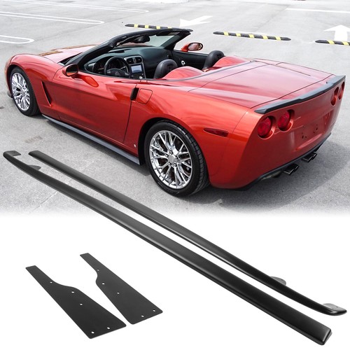 For 05-13 Chevy Corvette C6 Base Side Skirts ZR1 Style Rocker Panels ...