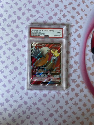 Pokémon TCG Entei GX (Full Art) Shining Legends 71/73 Holo Full Art PSA ...