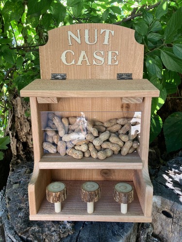 Nut Case Squirrel Feeder, Wooden, Handmade USA | eBay