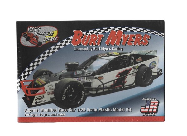 Salvinos JR Models Burt Myers Asphalt Modified Race Car Model Kit ...