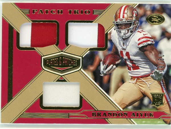 2020 Panini Plates & Patches - Patch Trio #PT-16 Brandon Aiyuk /50 (MEM ...