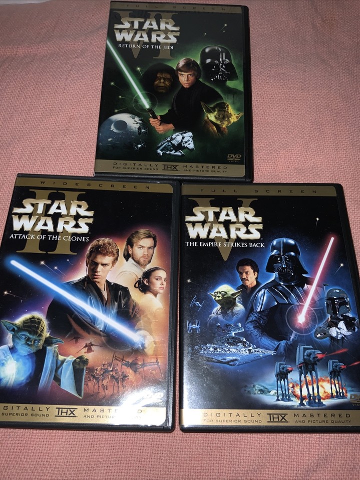 Star Wars Trilogy (DVD, 2005, 3-Disc Set, Full Frame Limited Edition ...