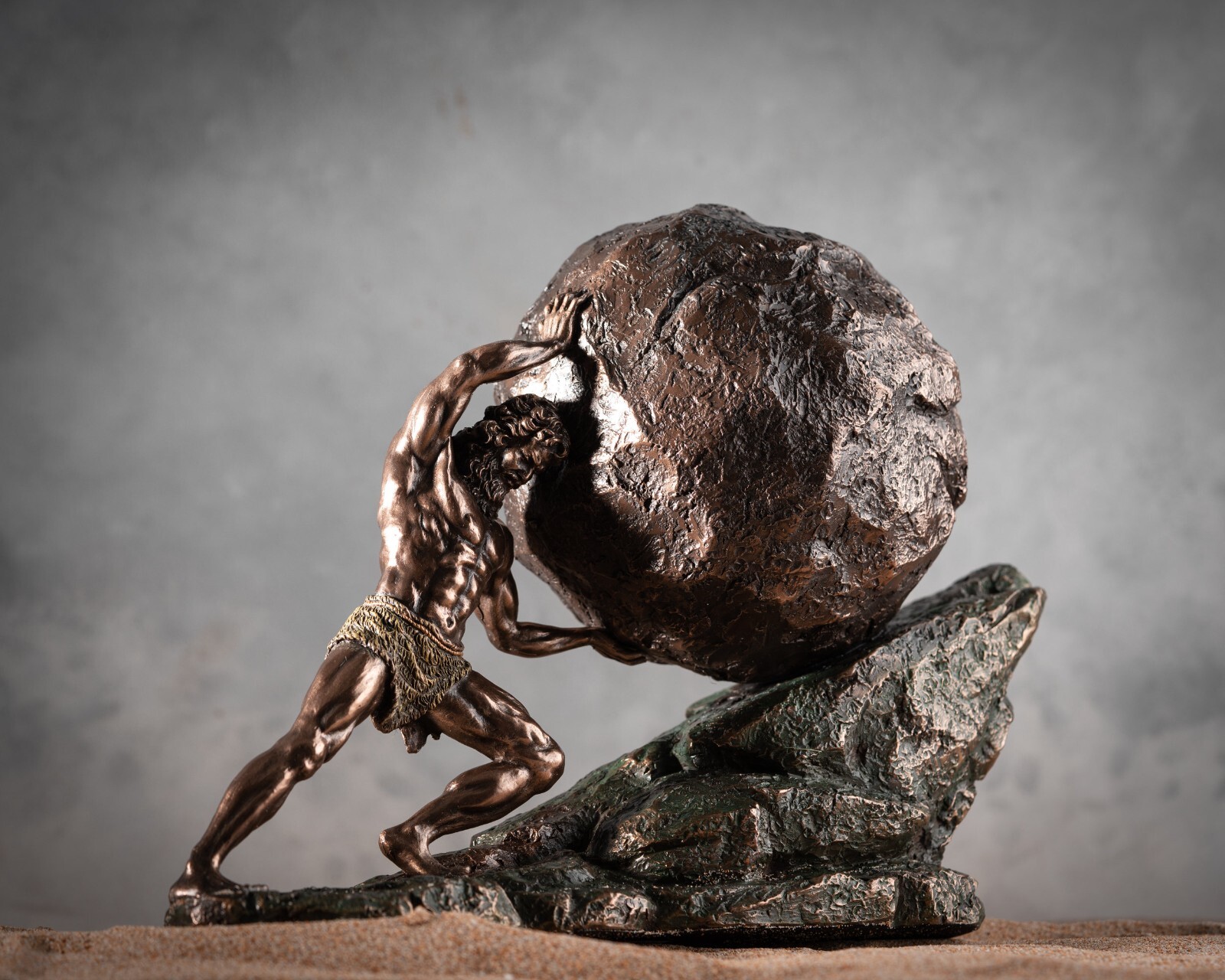 Sisyphus Figurine, Sisyphus who Pushes the Eternal Boulder Statue | eBay