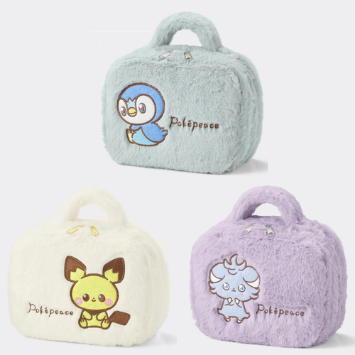NEW Pichu Pokemon GU × Poke Peace fake fur Pouch 2023 14x18cm Limited ...