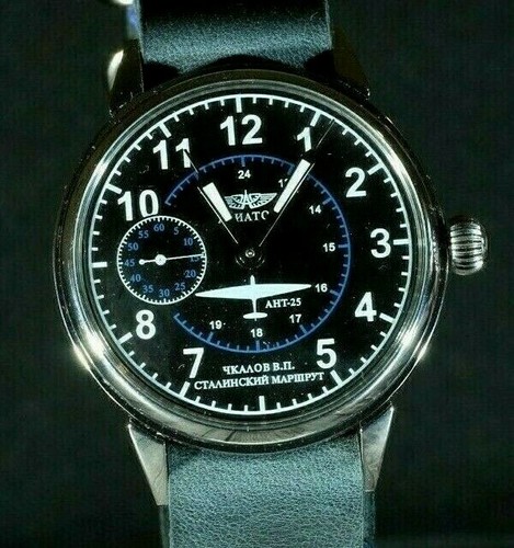Wrist watch LACO Pilot Aviator 45mm Mechanical Vintage Ukrainian Soviet ...