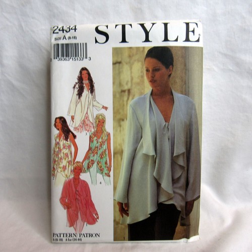 Style Sewing Pattern 2434 Size 8 to 18 Misses Blouse Flowing Uncut FF ...
