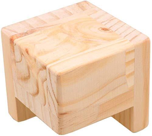 Pack Of 4 Bed Risers Square Wood Color Furniture Risers Add 2" Height ...