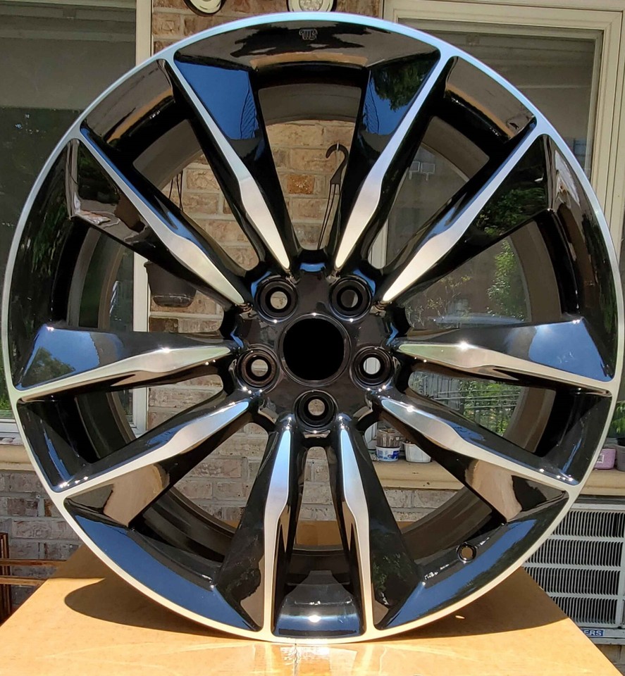 SET OF FOUR Wheels 21" for 2001-2006 YD1 ACURA MDX BLACK MACHINED RIMS ...