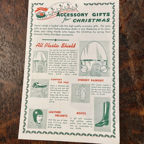 harley davidson accessory catalog Christmas knucklehead 1947 Antique ...
