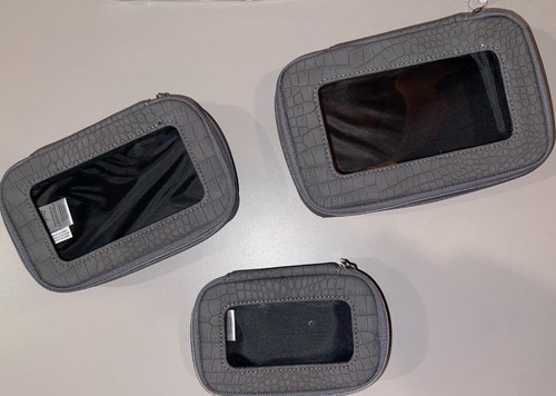 Thirty One Clear Case Trio in Grey Crocodile - NEW! | eBay