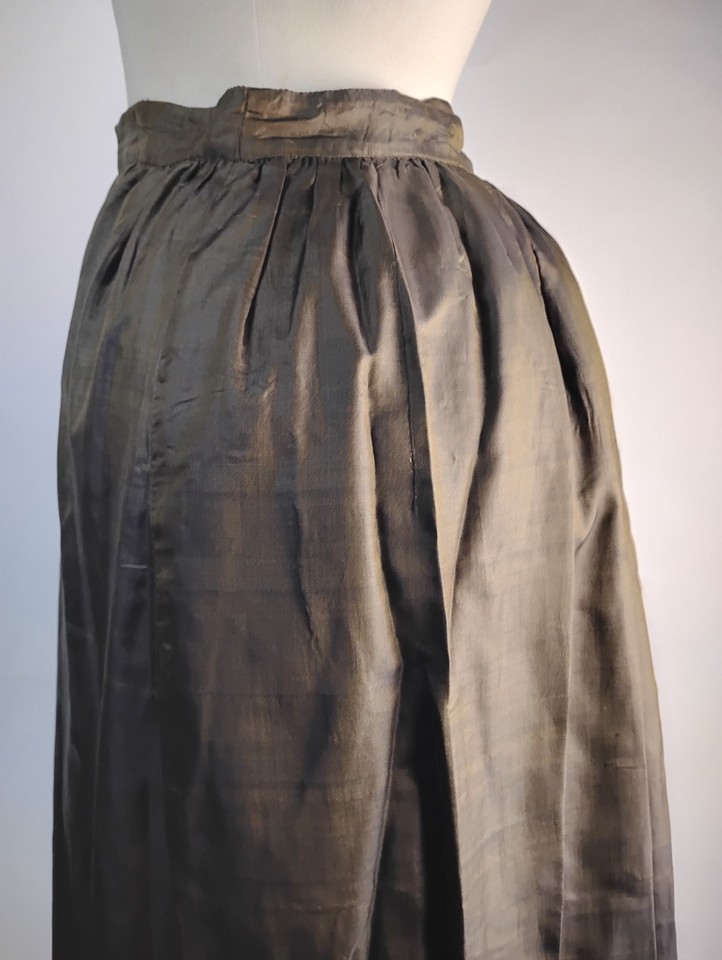 Original 1860's Brown Silk Taffeta Skirt – Civil War Era Victorian 19th ...