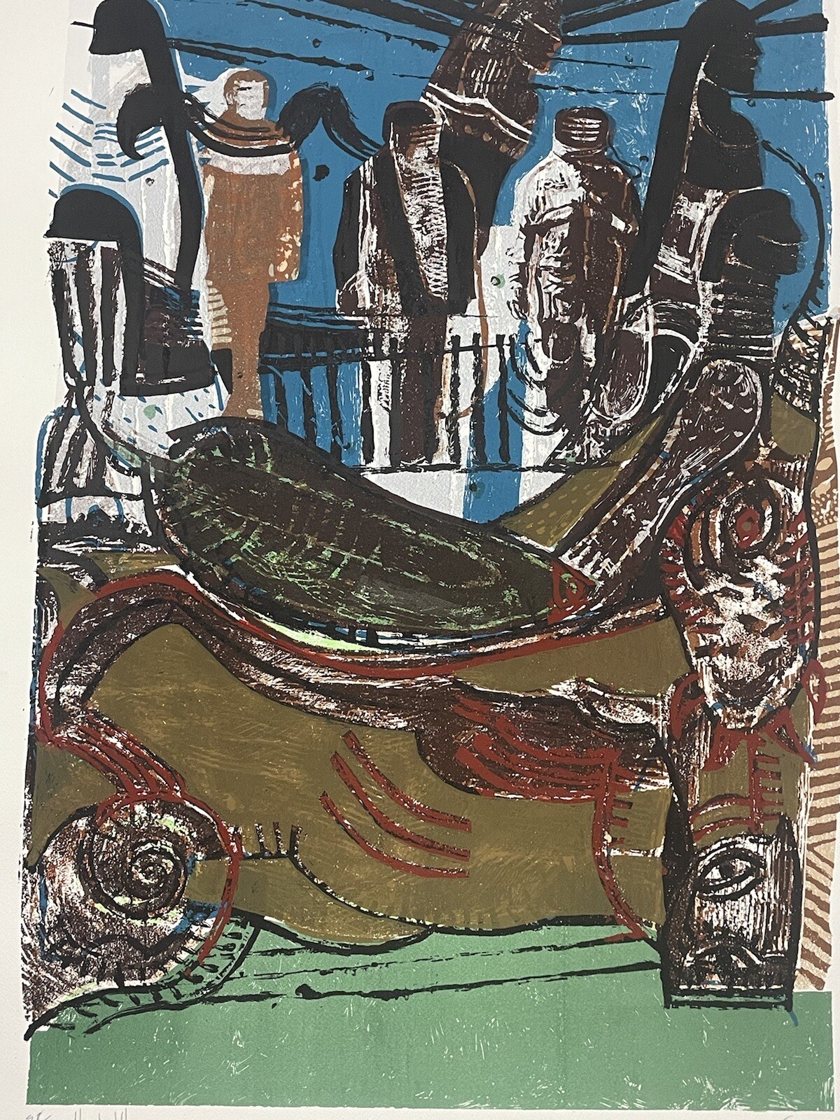 Serigraph by Moises Finale. Untitled. Original signed by the artist ...