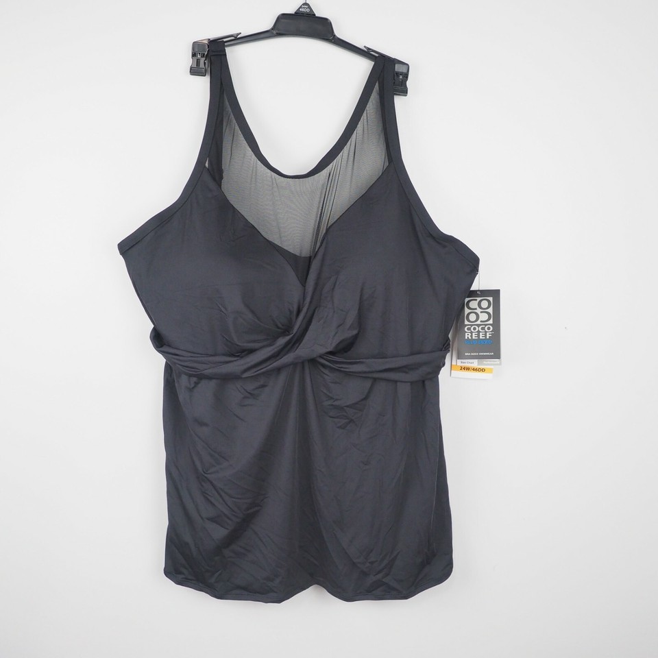 Coco Reef Plus Size Dreamweaver High Neck Wrap Bra Sized Tankini SET ...