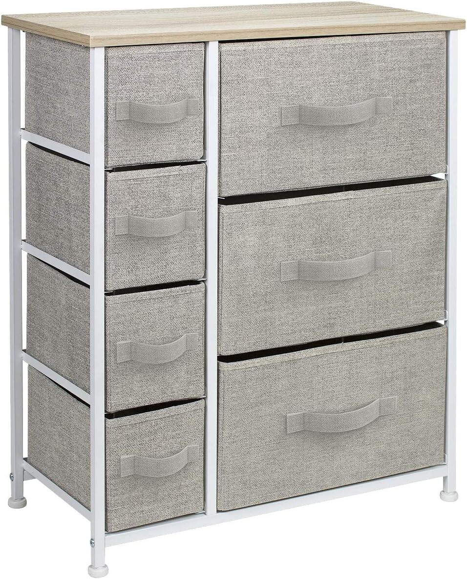 Dresser Bedside 7 Drawers, Furniture Storage Tower Unit for Bedroom ...
