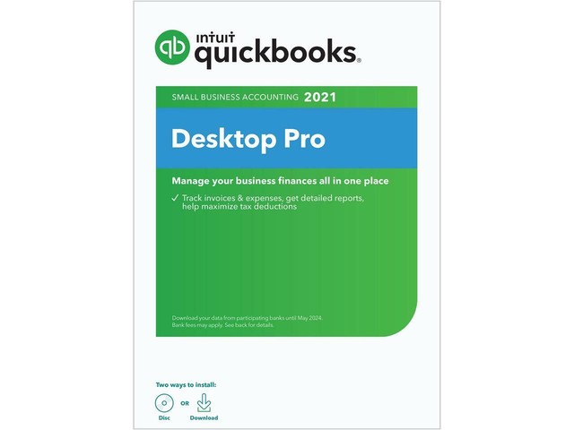 Intuit QuickBooks Desktop Pro 2021 Accounting Software for Small ...