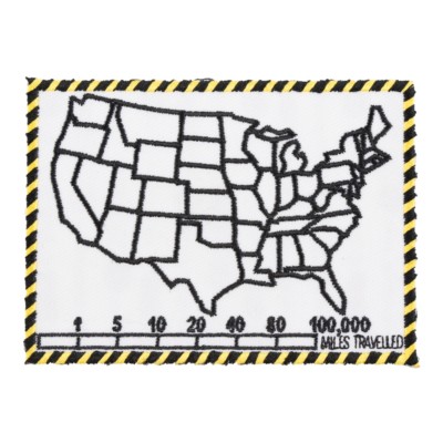 50 States Map & Mile Tracker White Patch, Biker Patches | eBay
