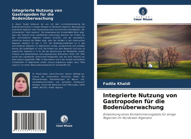 Integrierte Nutzung von Gastropoden für die Bodenüberwachung von Fadila ...