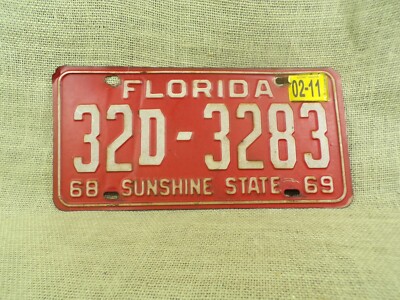 FLORIDA 1968 LICENSE PLATE | eBay