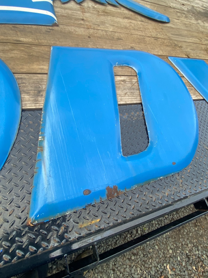 Original Porcelain GOODYEAR Tire sign 30 inch letters Gas Oil (Very ...