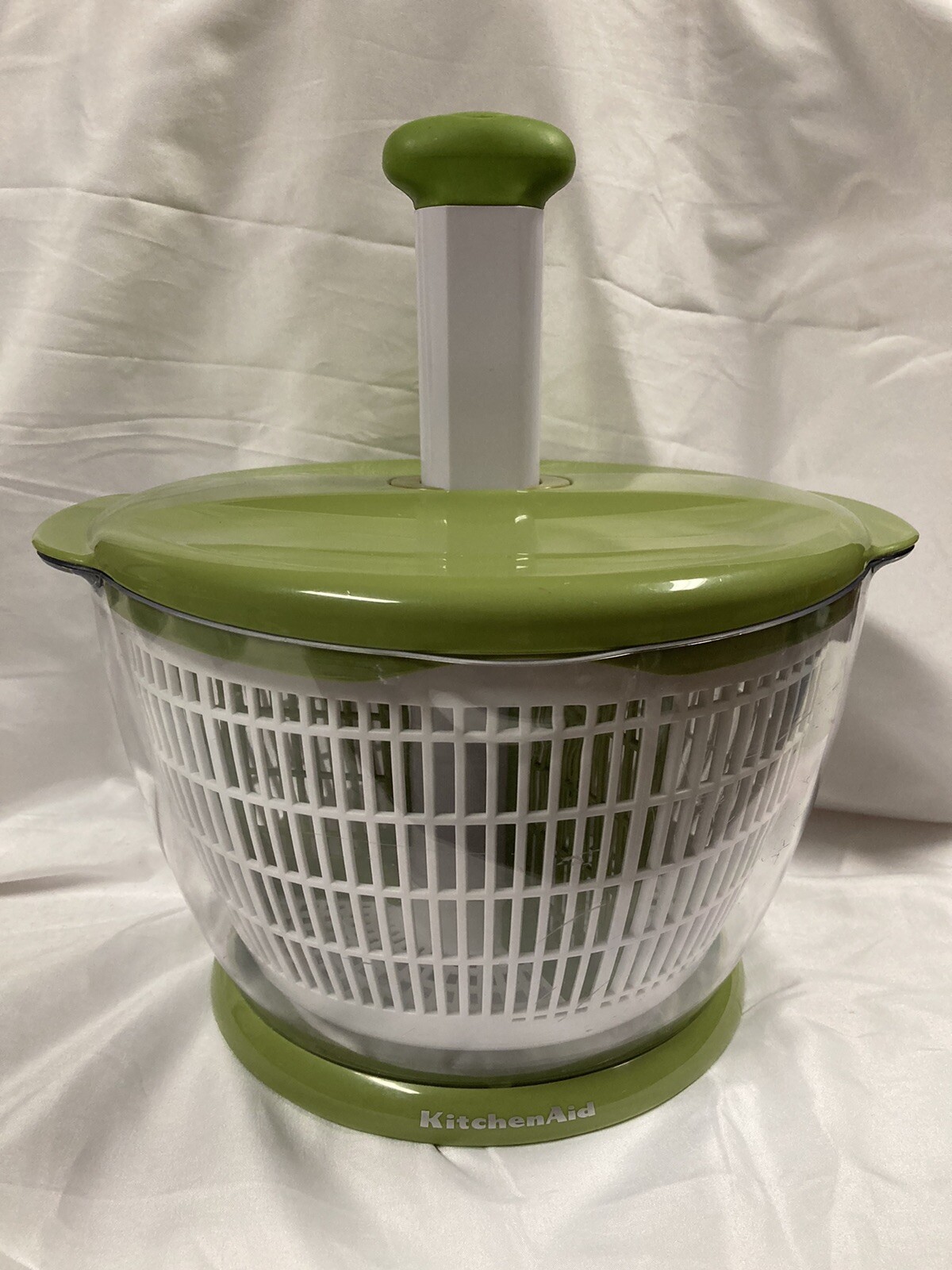 KitchenAid Lime Green Salad And Fruit Spinner With 3 Dividers And Lid ...