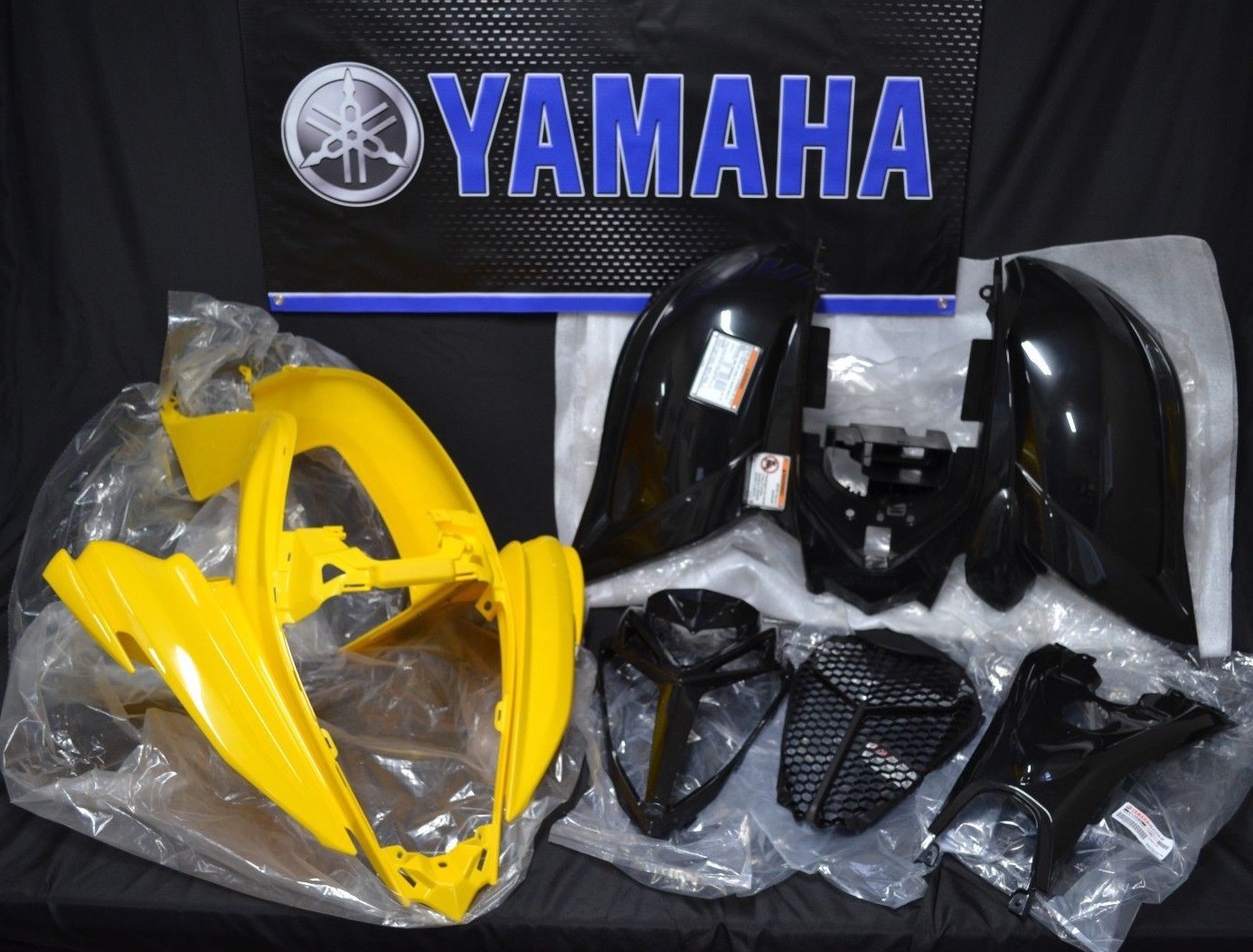 06-25 Raptor 700 plastics GENUINE YAMAHA fenders set YELLOW BLACK 🔥 ...