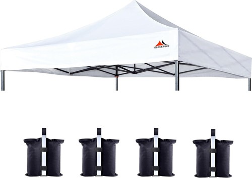 10ftx10ft Commercial Replacement Canopy Top Canopy Cover with 4 Pack ...