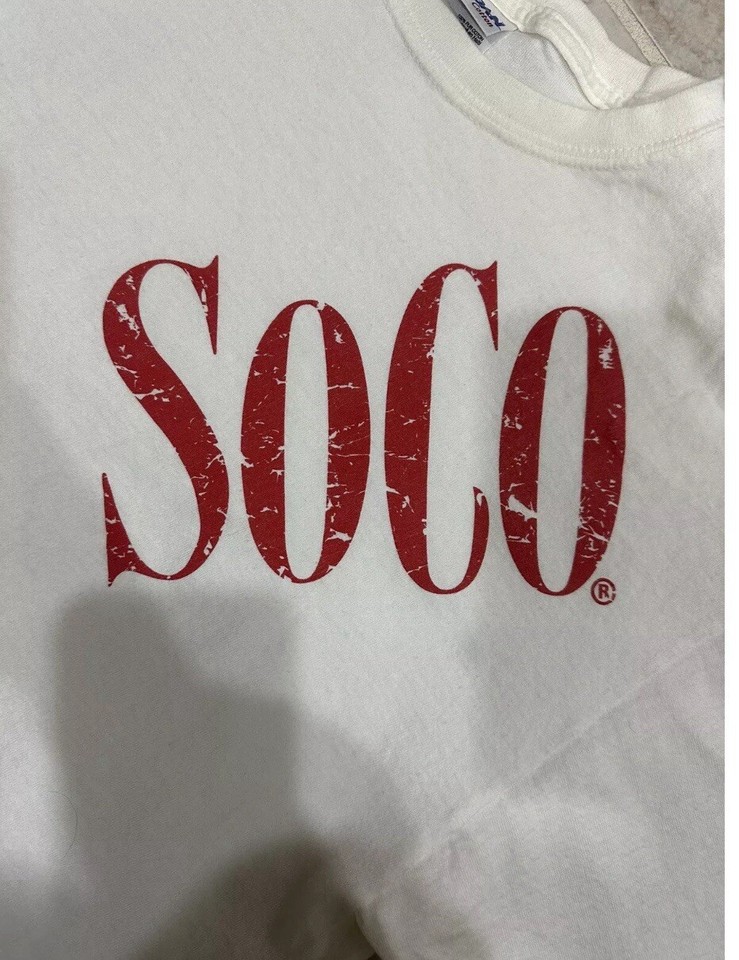 Gildan Heavy Cotton White T-shirt Large Soco Lime Drink | eBay