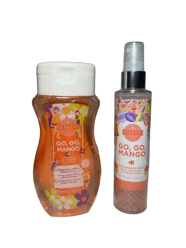 Scentsy Fragrance Mist (4.2 oz) & Body Wash (7.7 oz) Go, Go, Mango NEW ...