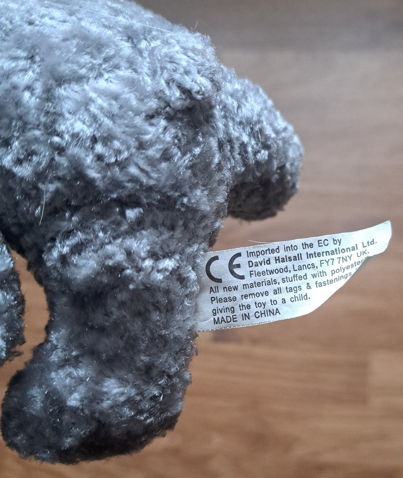 David Halsall Teddy Bear Grey Plush Soft Toy Cute | eBay UK