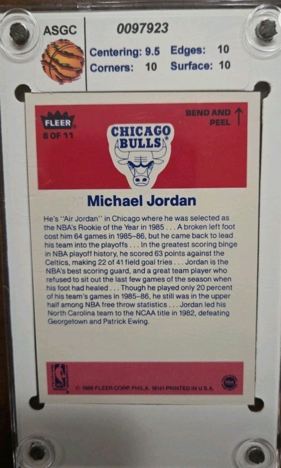 Michael Jordan 1986-87 Rookie Sticker #8 GEM MINT 10 | eBay