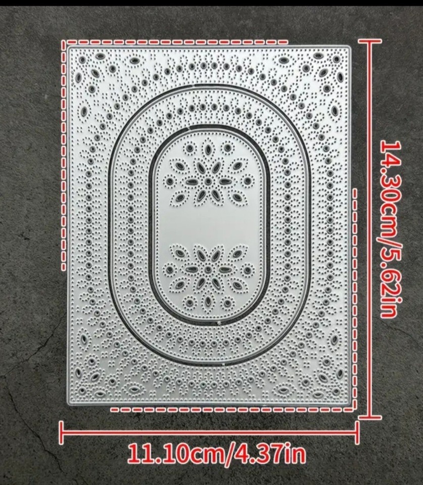 Metal Cutting Dies Frame LARGE Background Plate Nesting Rectangle Card ...