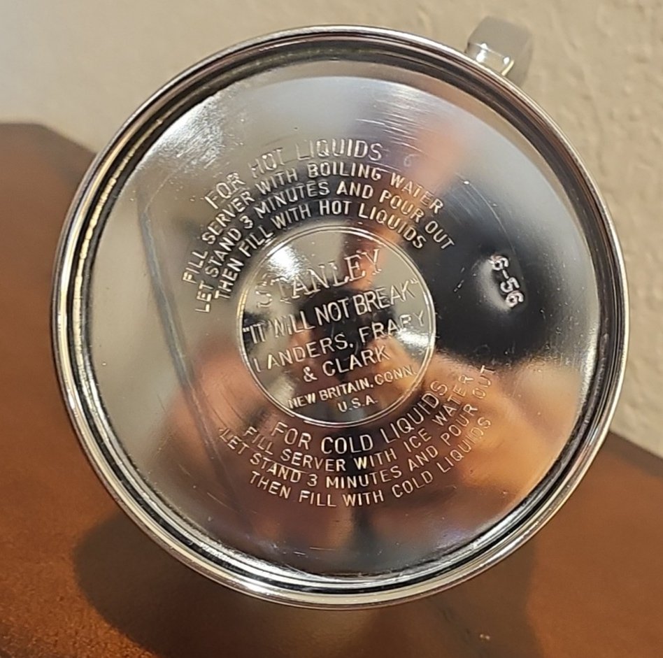 Vtg Stanley Thermal Server Pitcher “It Will Never Break” Landers Frary ...