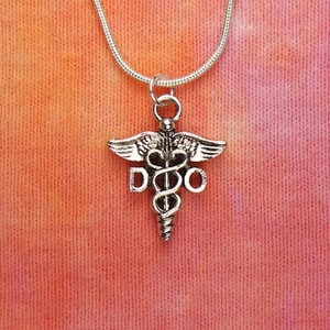 DO Doctor of Osteopathic Medicine Necklace, D.O. Caduceus Medical ...