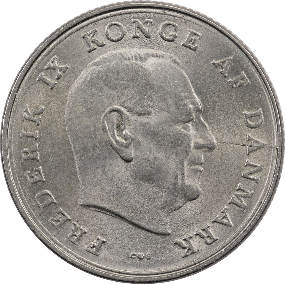 Denmark - 1 Krone - 1963 - Unc - Frederik IX | eBay