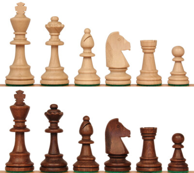 Tournament Size wooden chess pieces Chessmen Weighted, Tournament 3.75 ...