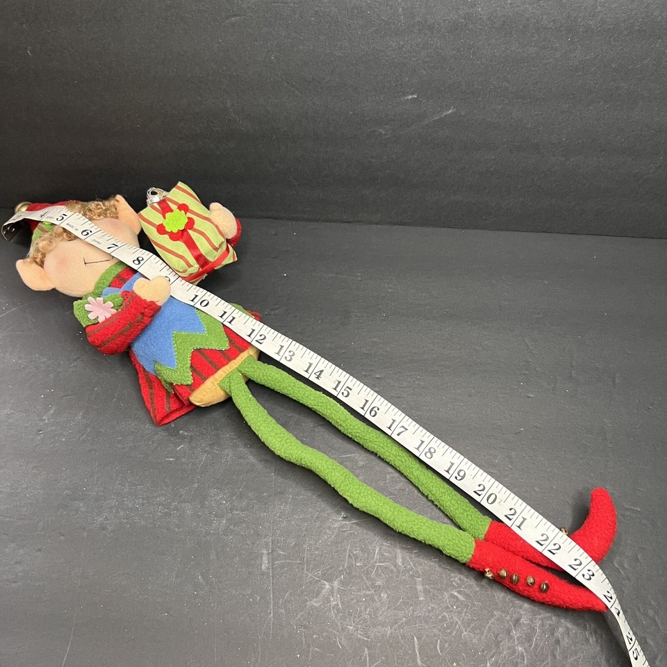 Posable Shelf Sitter Elf Long Legs 23” Santas Helper Christmas Holiday ...