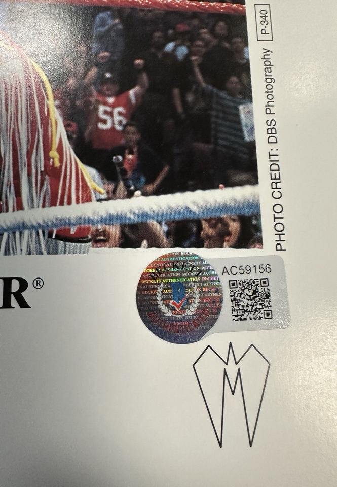 WWF / WWE Ultimate Warrior Autographed Original P-340 Promo Photo BAS ...